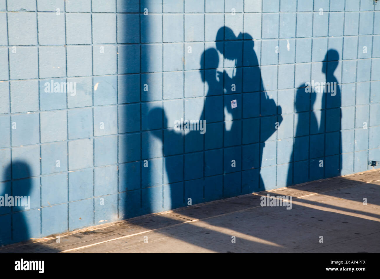Shadows of people walking Venice Beach California United States of ...