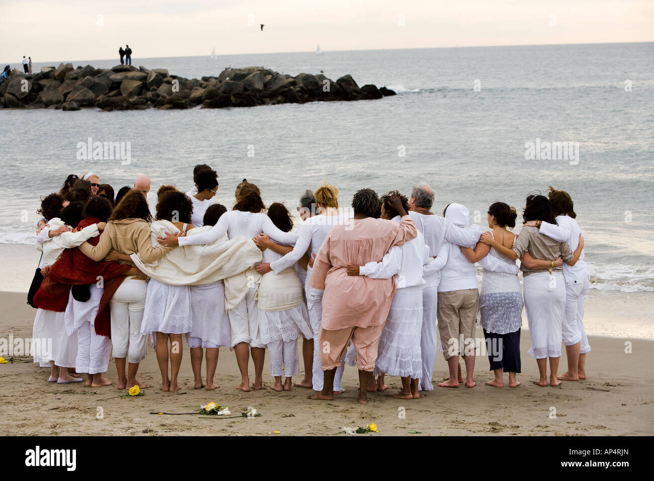 Brazilian Shamanic ceremony on New Year s Day Venice Beach California ...