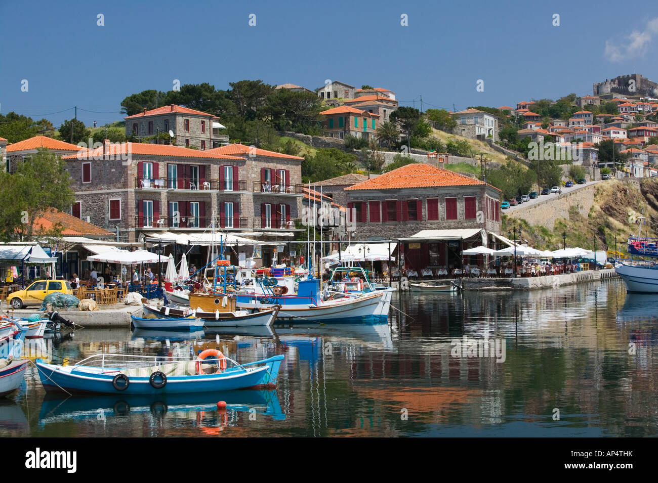 GREECE, Northeastern Aegean Islands, LESVOS , Mithymna . Port View and ...