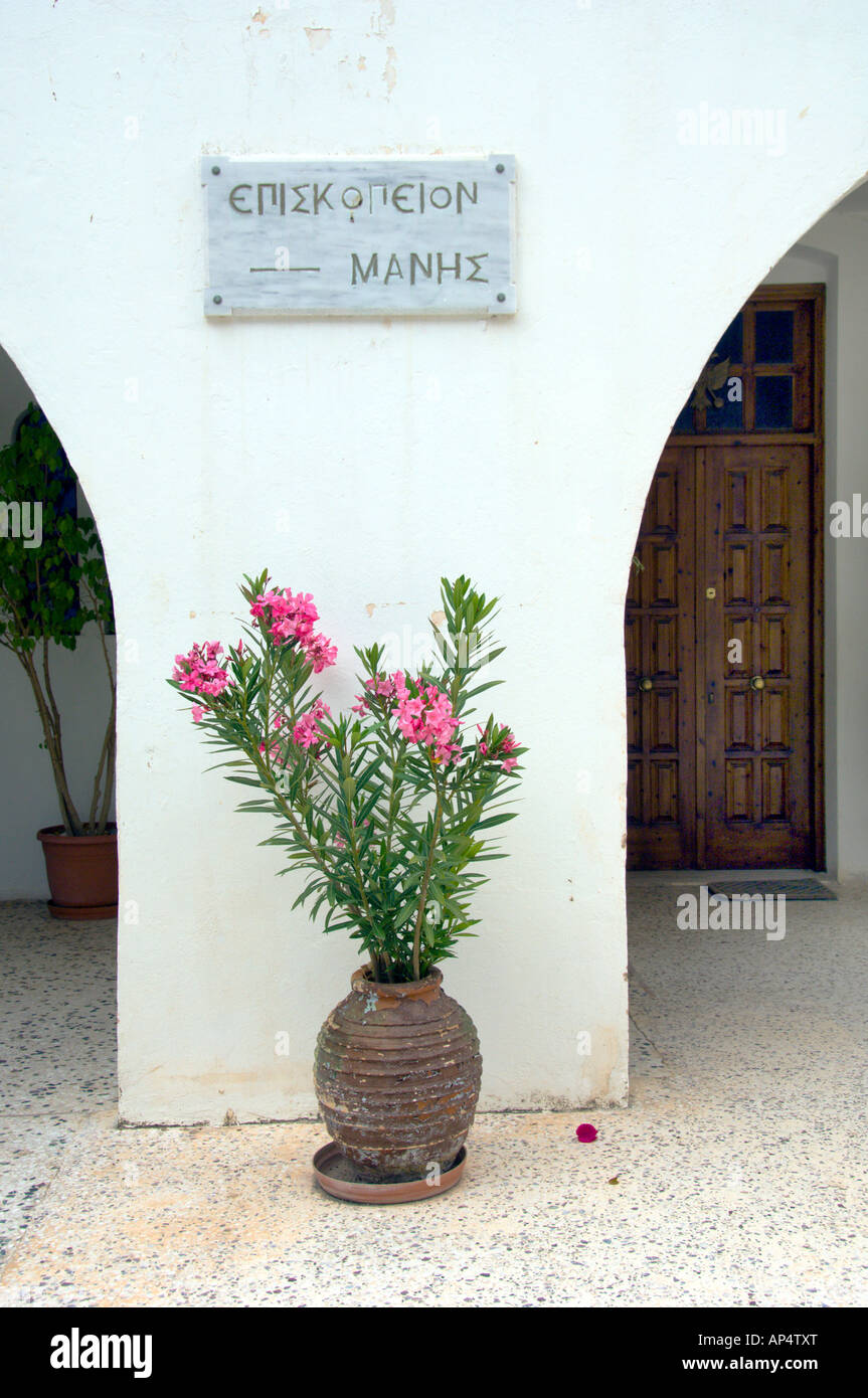 Village decor of flowers and pots and attractive vegetation at the ...