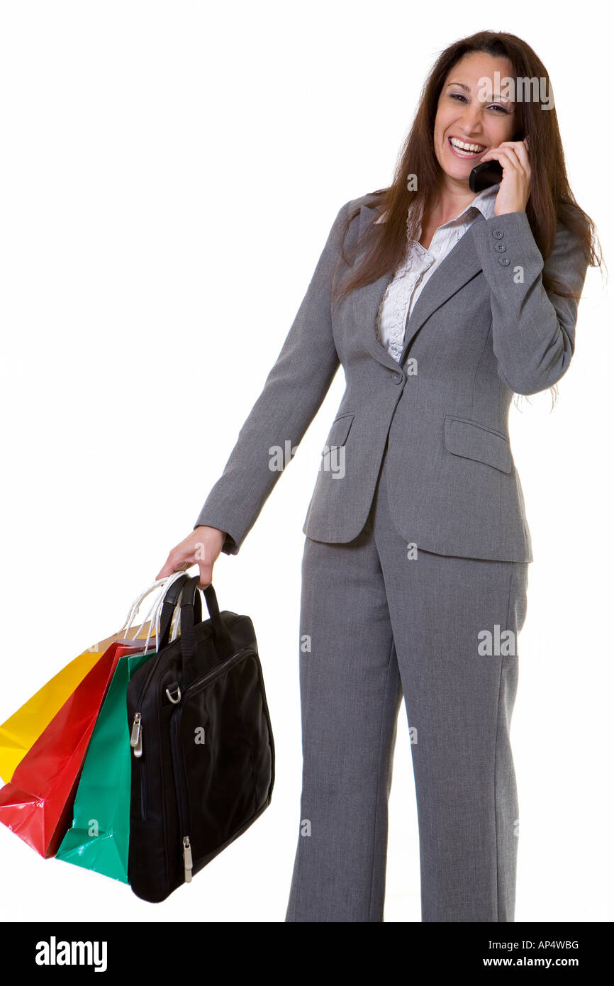 Busy business professional woman Cut Out Stock Images & Pictures - Alamy