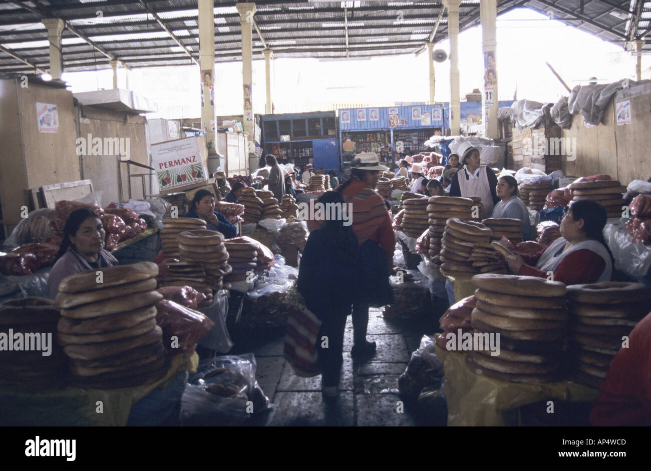 locals bread market, indoor market in Cusco, Peru, Peru, SOUTH AMERICA ...