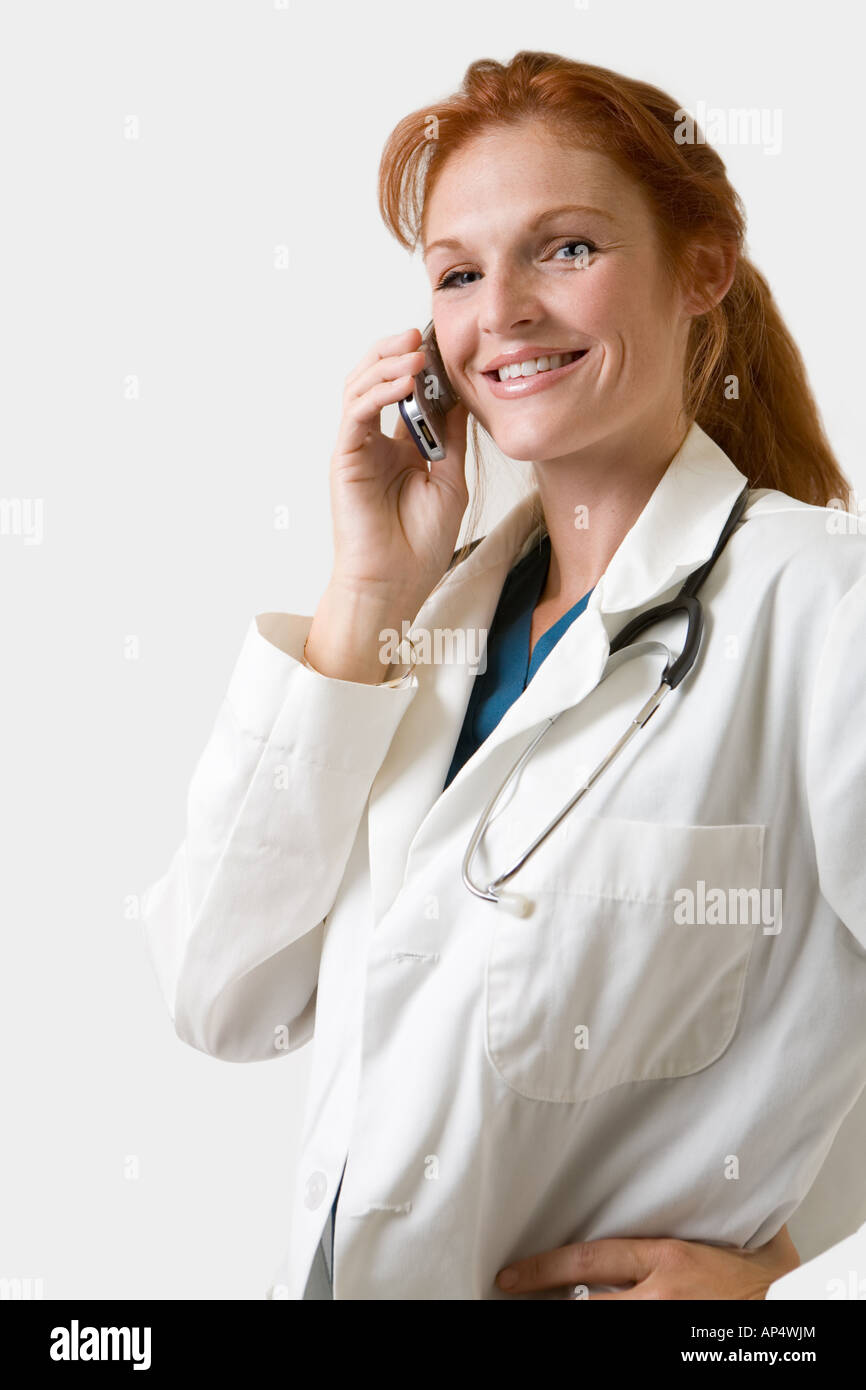Doctor on a call Stock Photo - Alamy