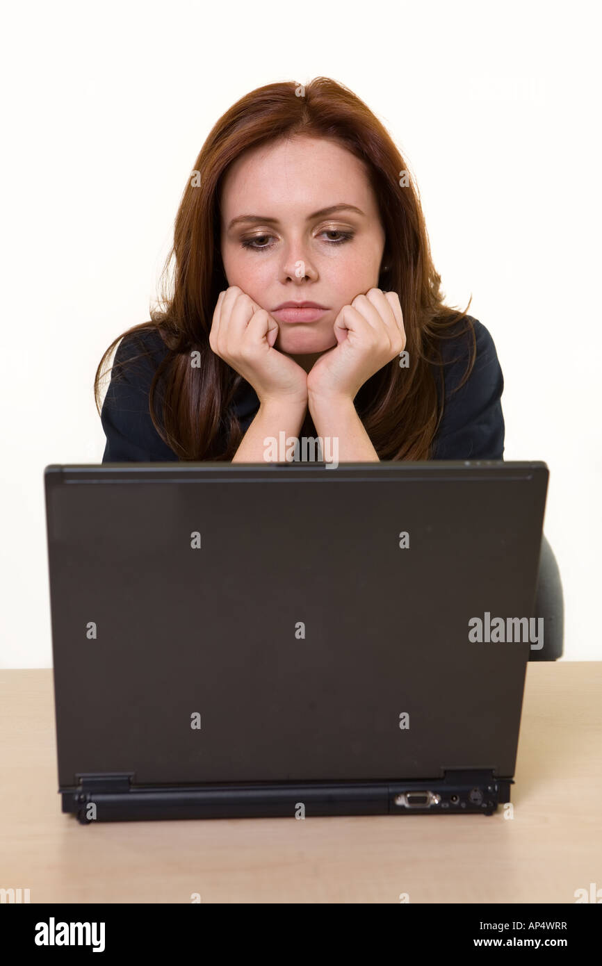 Bored at work Stock Photo - Alamy
