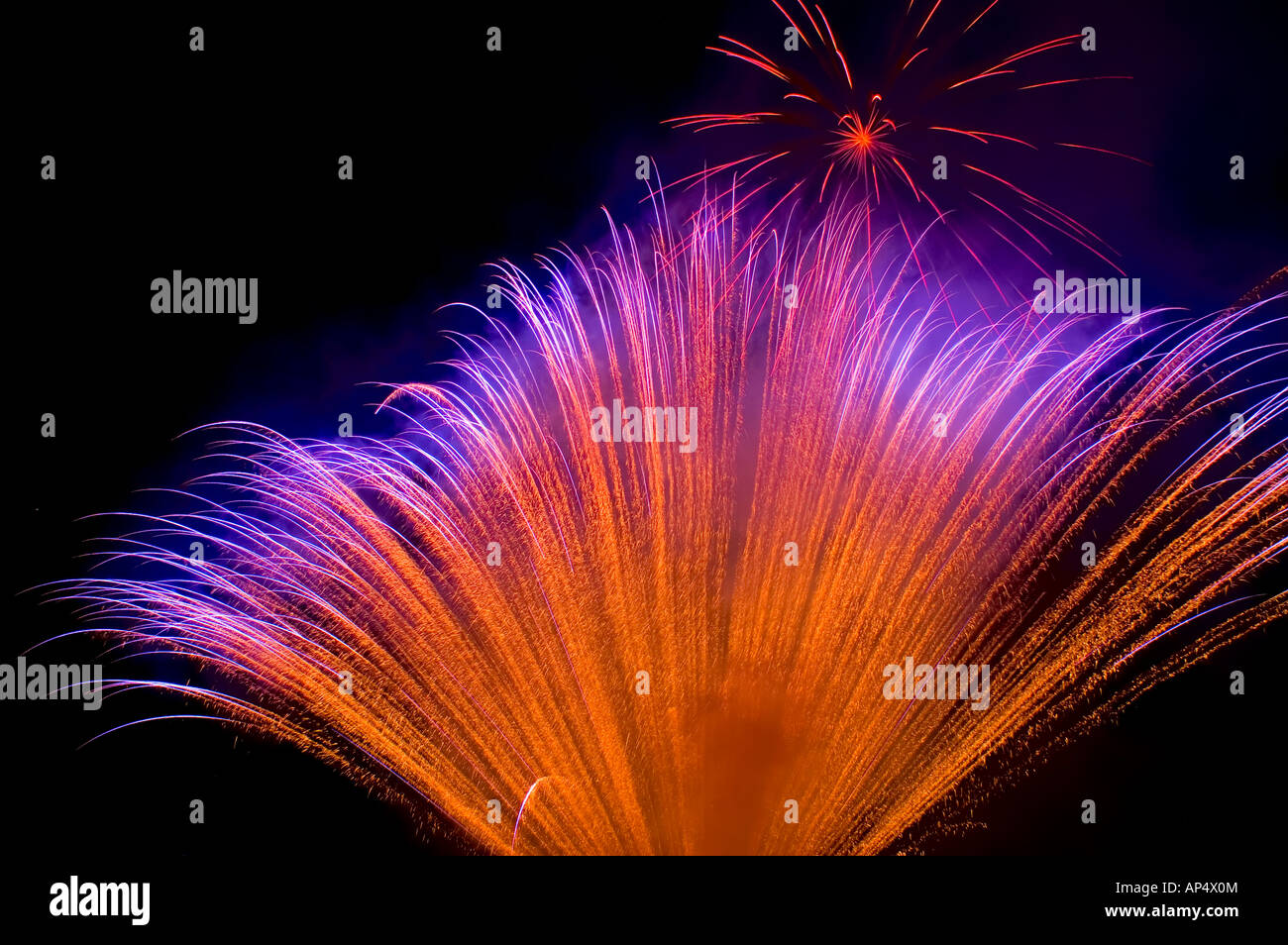 Fireworks - Fan and Starburst Stock Photo - Alamy