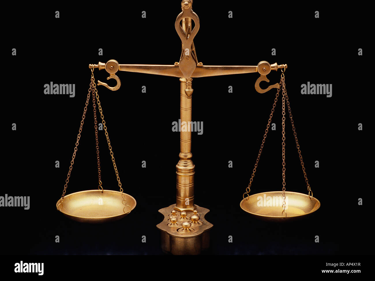 Golden scales of justice representing the legal system and court Stock ...
