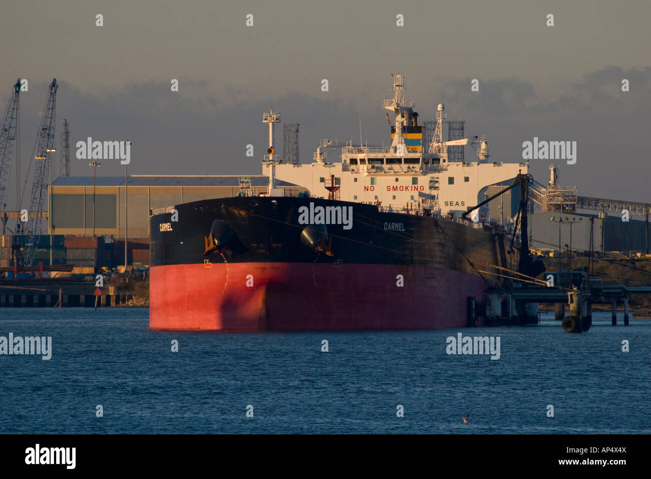 Ocean going tanker at port in Houston Texas Stock Photo - Alamy
