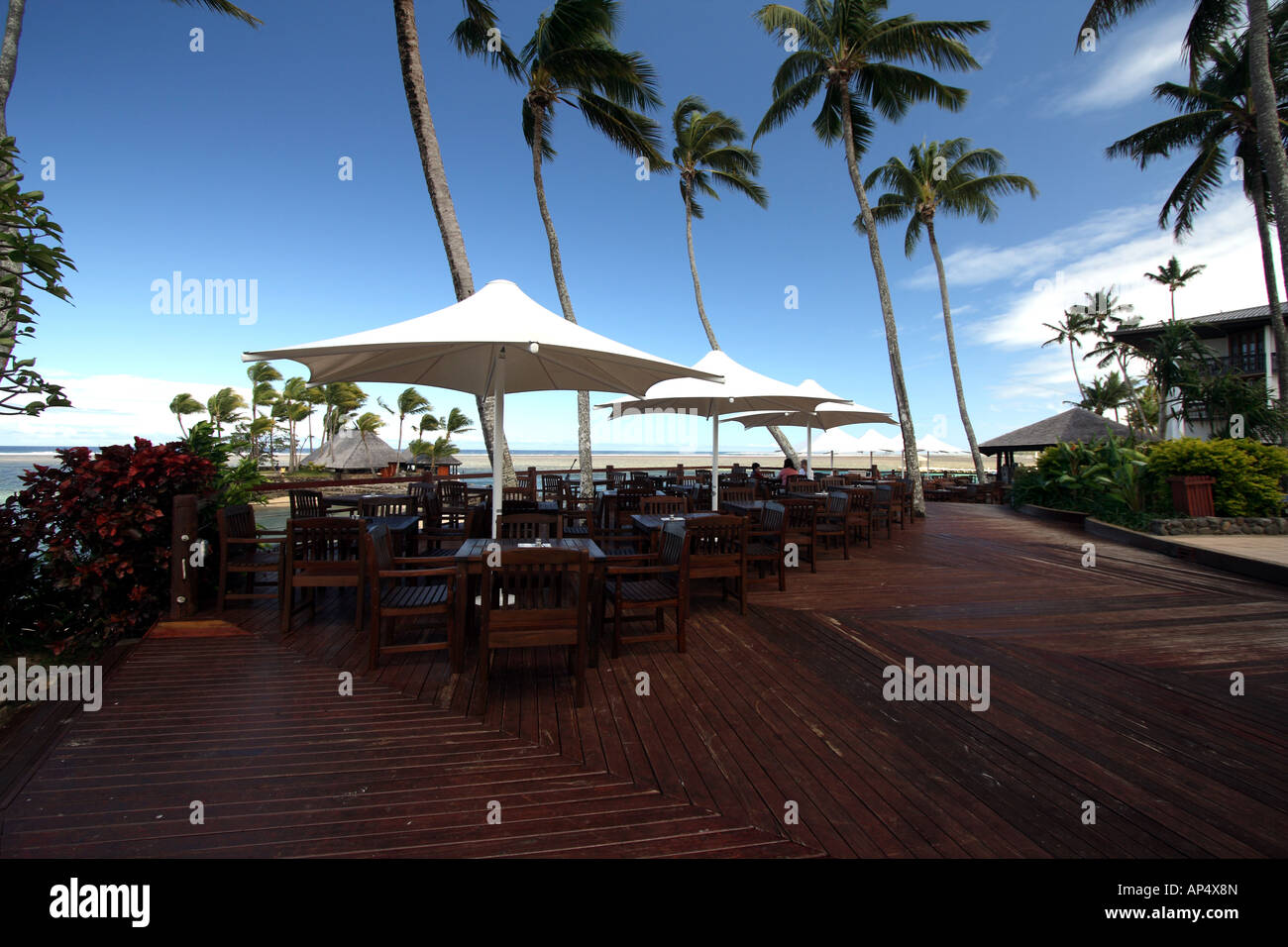 SNACK BAR / RESTAURANT ON FIJIAN ISLAND RESORT HORIZONTAL BDB11375 ...