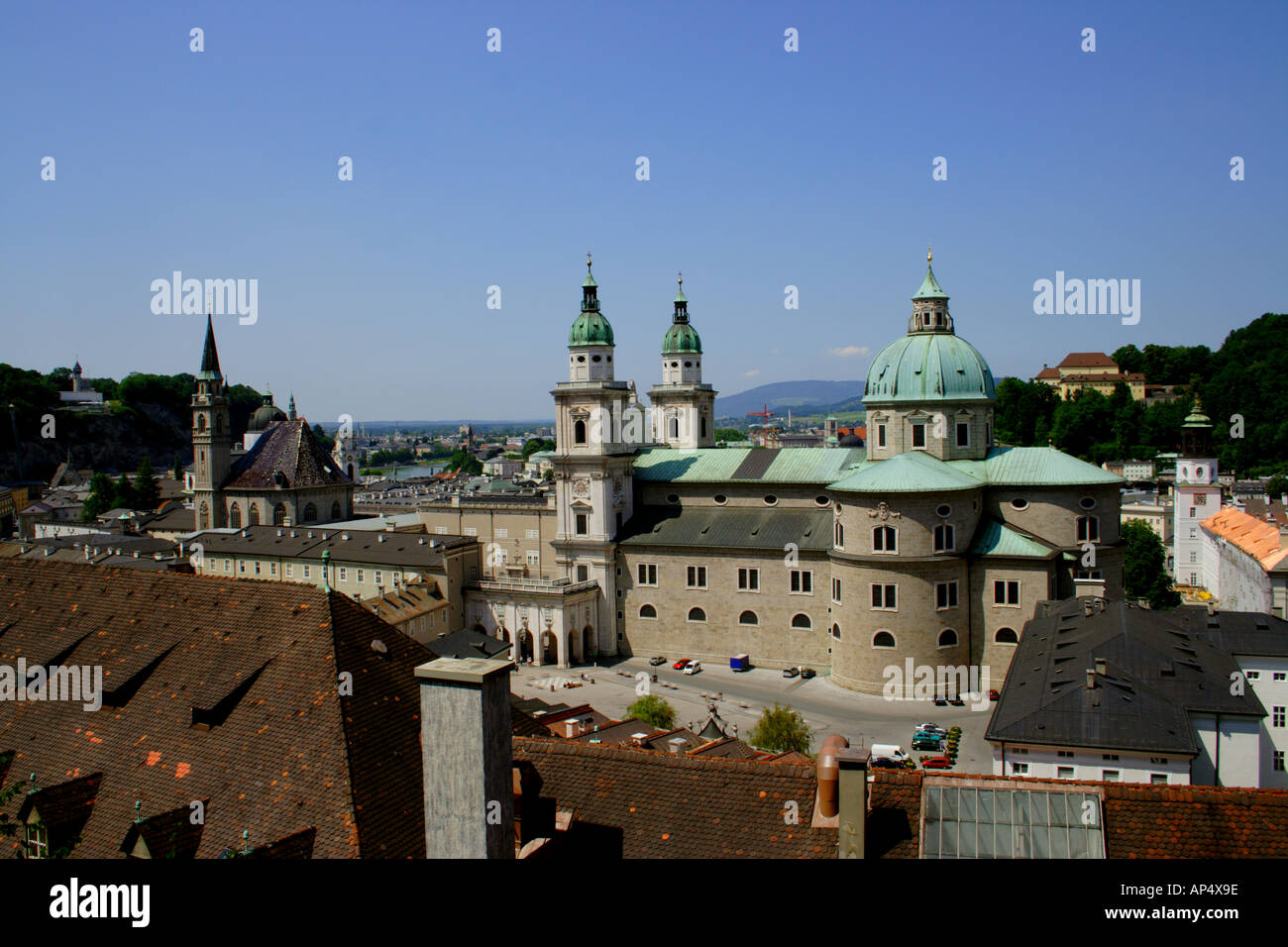 Salzburg Cathedral from above Stock Photo - Alamy