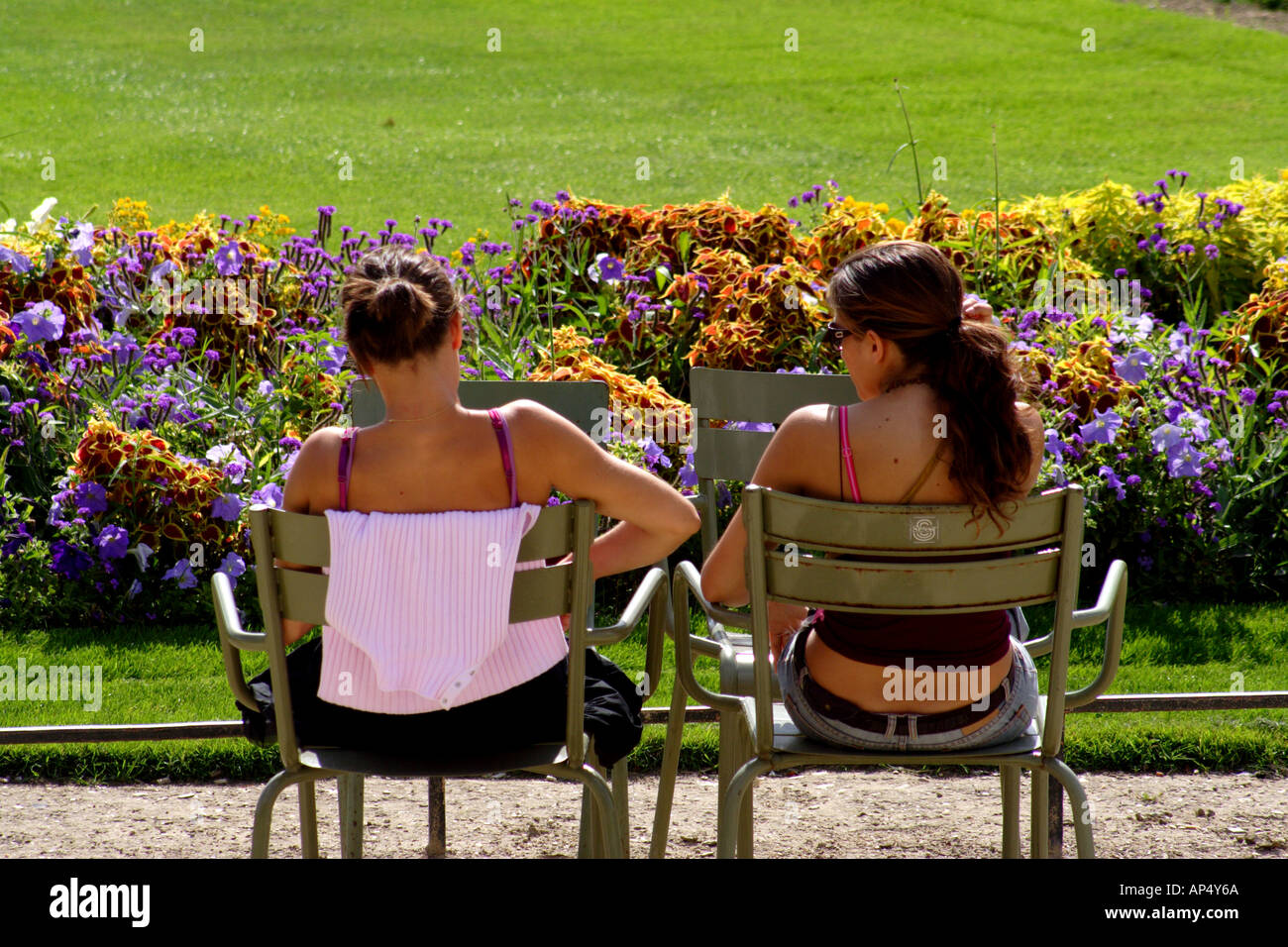 Girl sunbathing on the chairs hi-res stock photography and images - Alamy