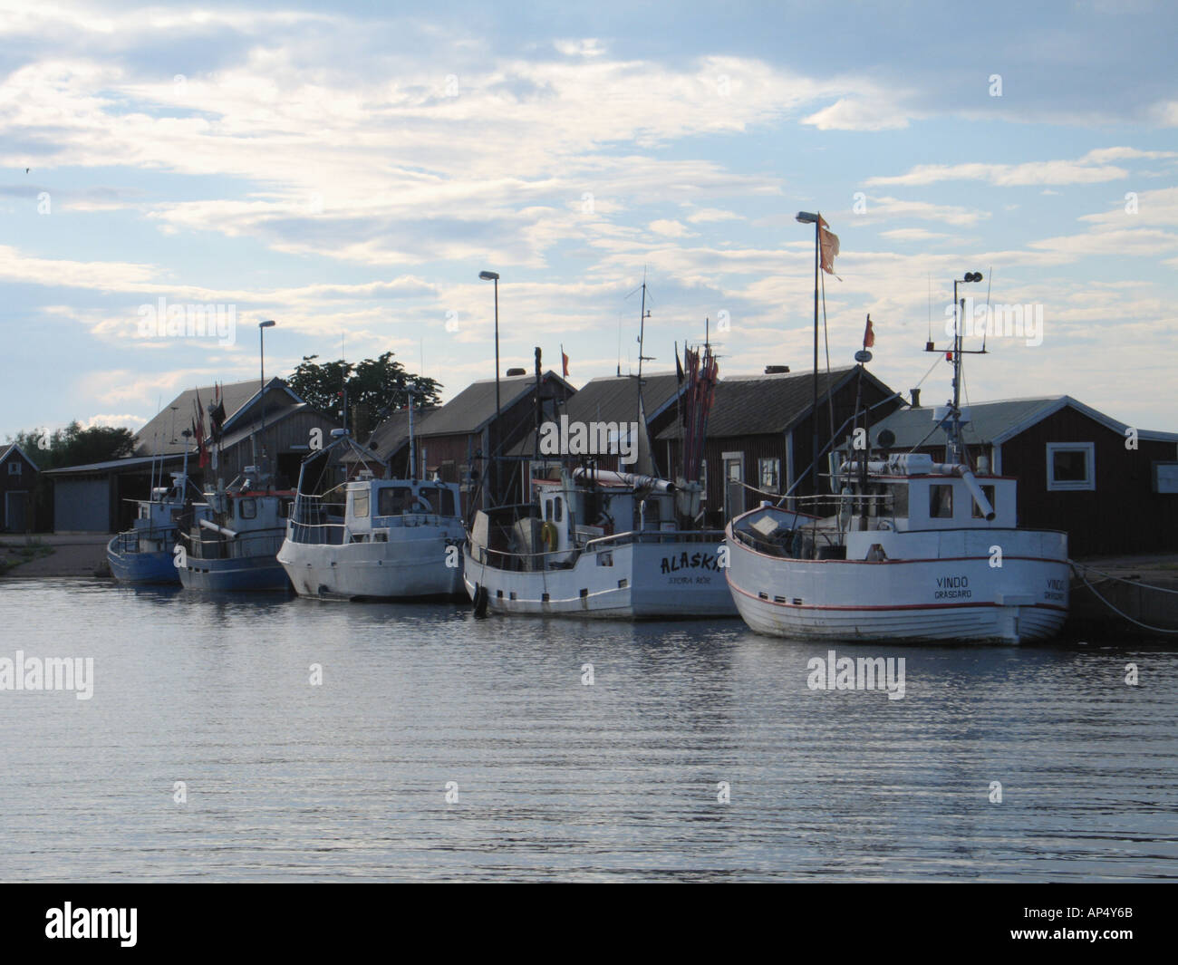 Fishing harbour in Sweden Stock Photo - Alamy
