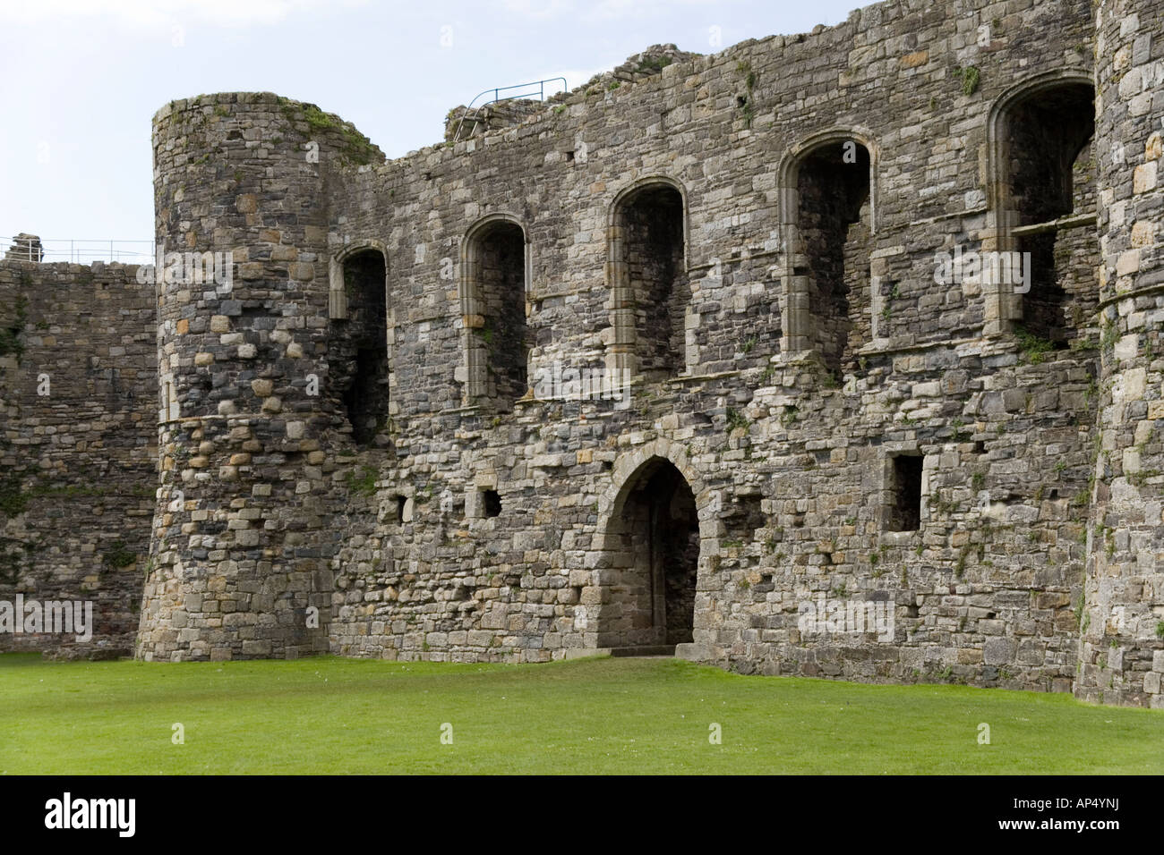 Inner ward of Beamaris castle, Beamaris, Anglesey, North Wales Stock ...