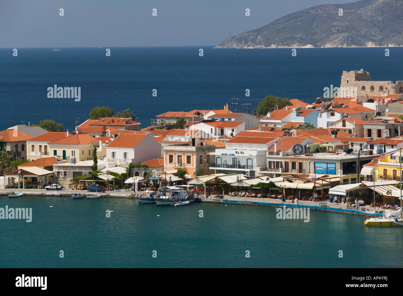 GREECE, Northeastern Aegean Islands, SAMOS, Pythagorio: Harbor View ...
