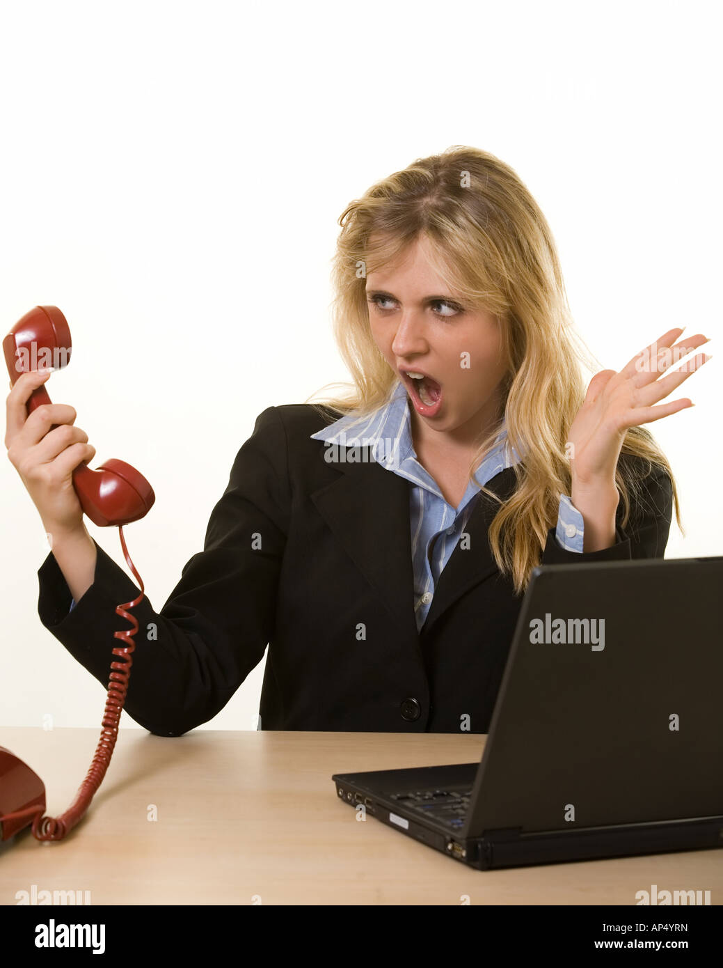 Angry receptionist retro High Resolution Stock Photography and Images ...