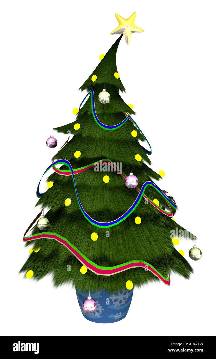 Christbaum illustration Cut Out Stock Images & Pictures - Alamy