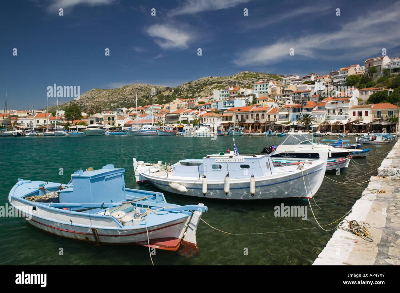 GREECE, Northeastern Aegean Islands, SAMOS, Pythagorio: Harbor View ...