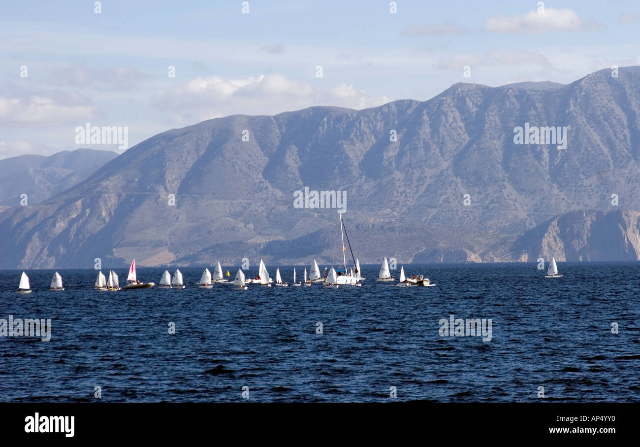 Sailing in Crete Stock Photo - Alamy