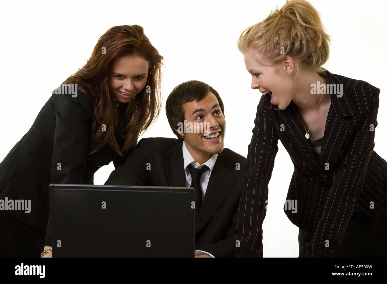 Working in modern office Cut Out Stock Images & Pictures - Alamy
