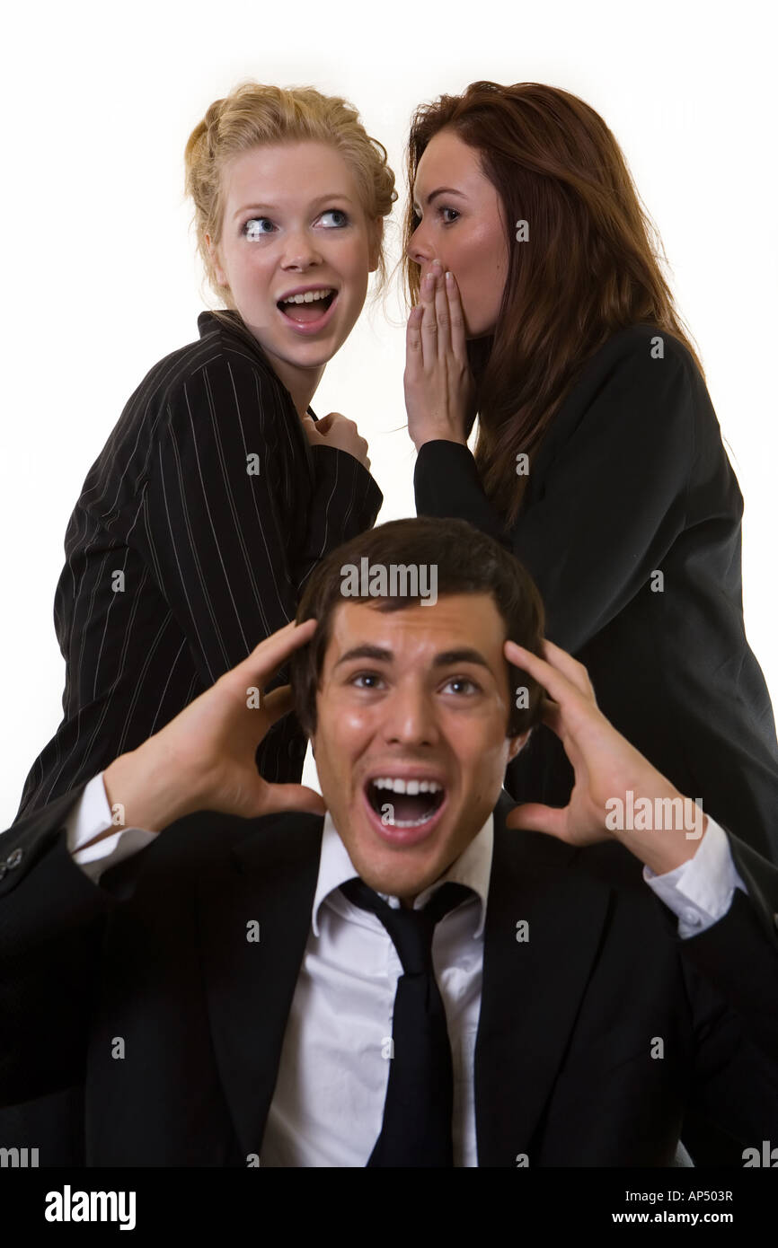 Talk behind woman back hi-res stock photography and images - Alamy