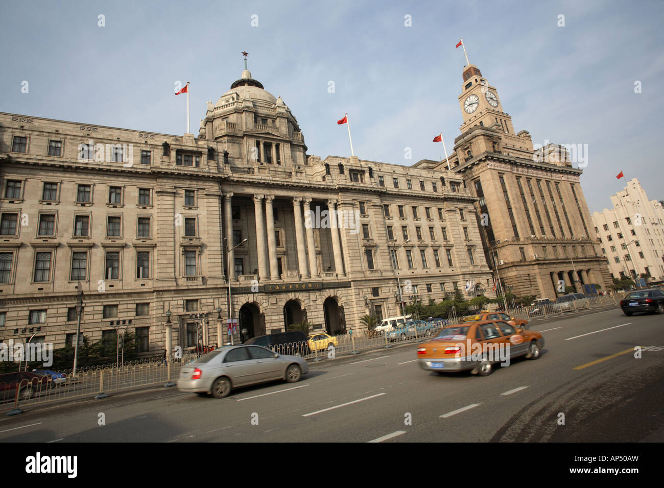 Traffic streams past buildings on Shanghai s Bund Shanghai China Stock ...