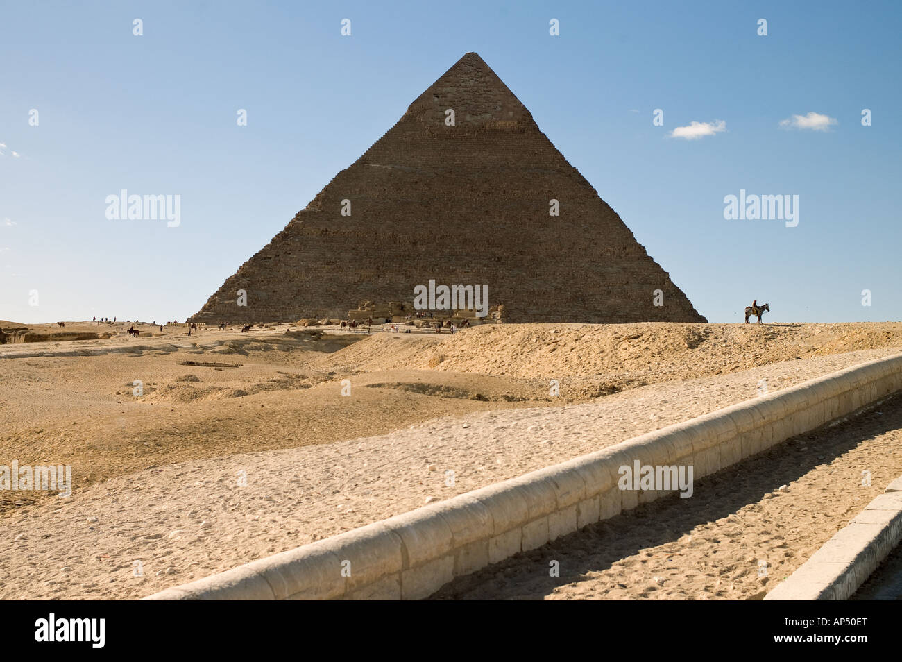 Egypt the archaeological site of Giza the Chefren pyramid Stock Photo ...