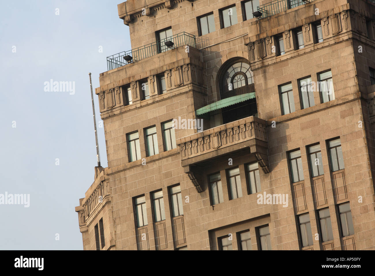 A balcony of the Peace Hotel formerly the legendary Cathay Hotel The ...