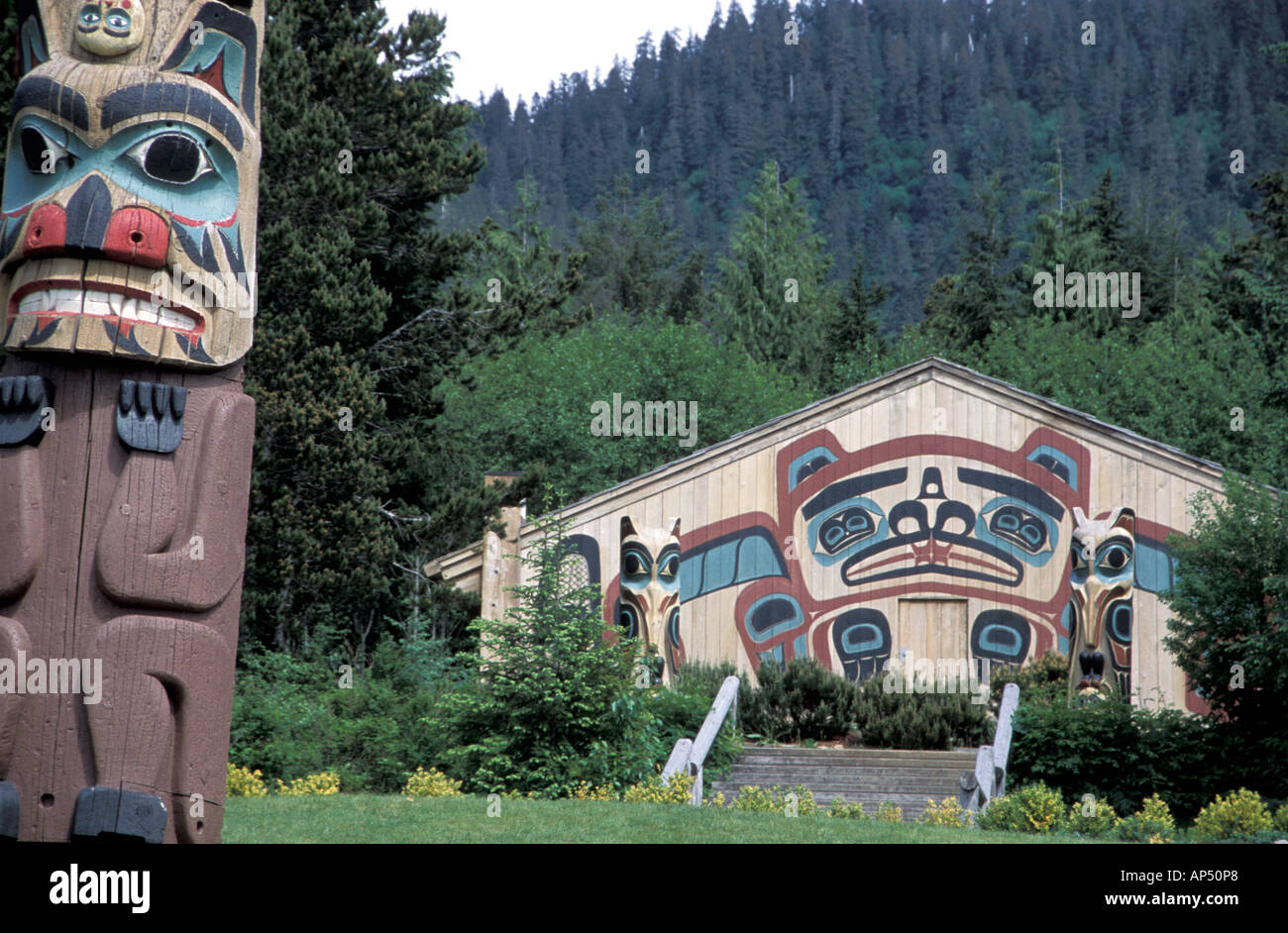 North America, USA, Alaska, Ketchikan, Saxman Totem Park. Native ...