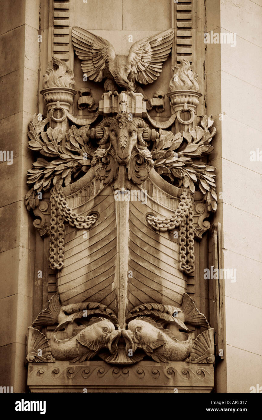 Close Up Of Civic Building Coat Of Arms Manchester City Centre UK ...