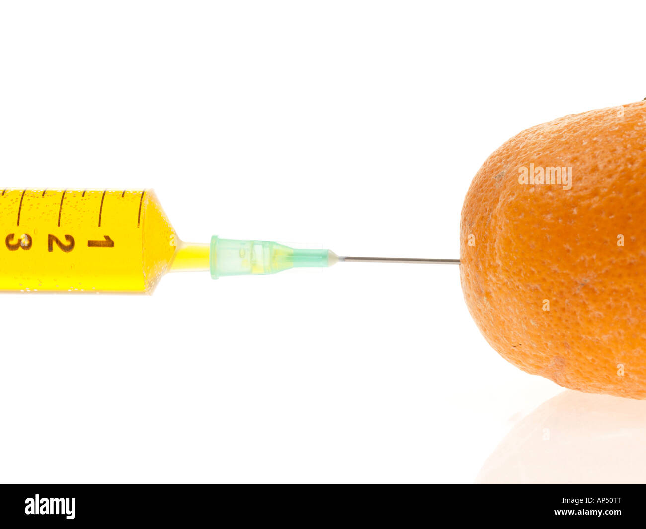 Injecting An Orange Stock Photo - Alamy