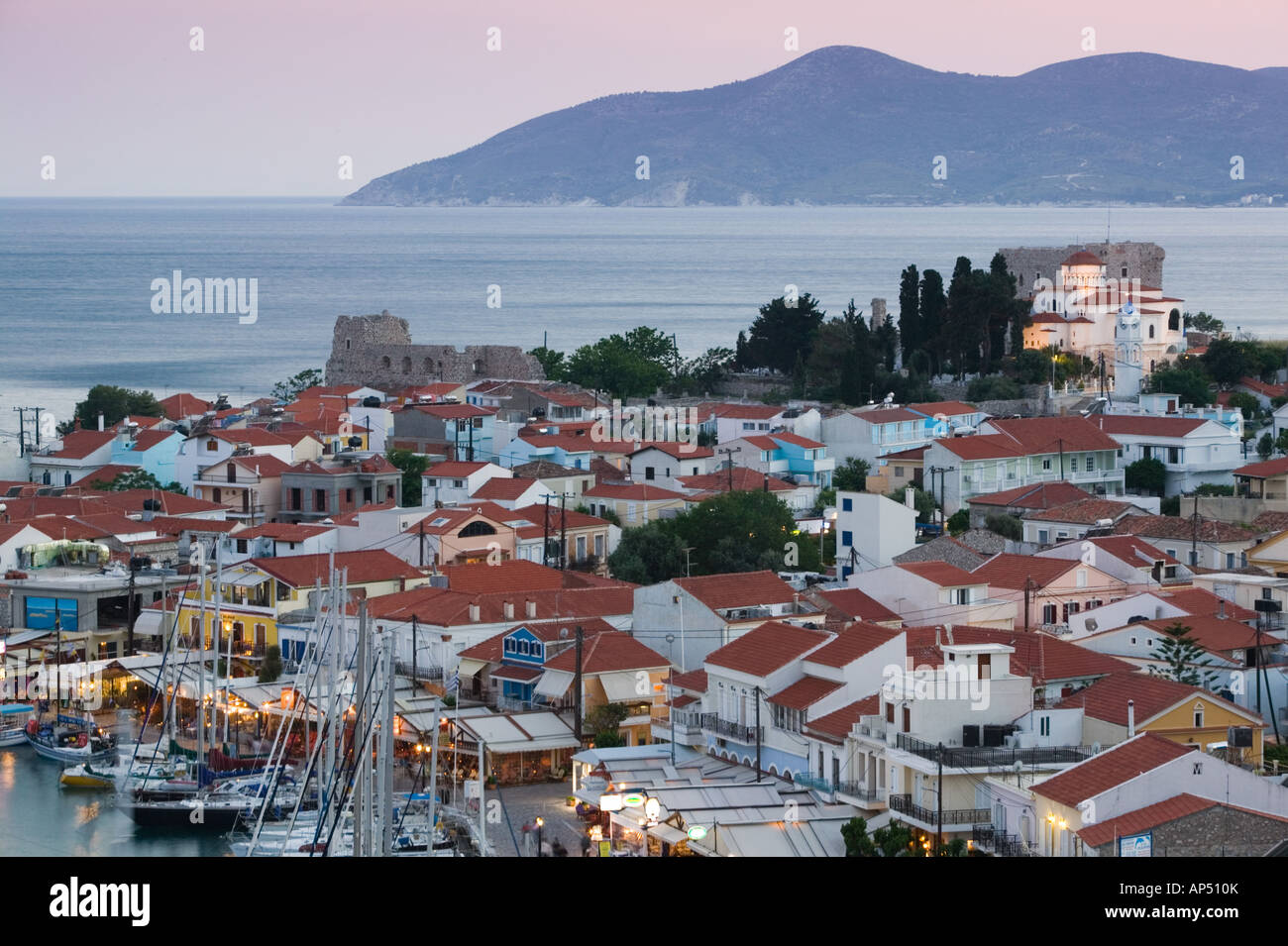 GREECE, Northeastern Aegean Islands, SAMOS, Pythagorio: Harbor View ...