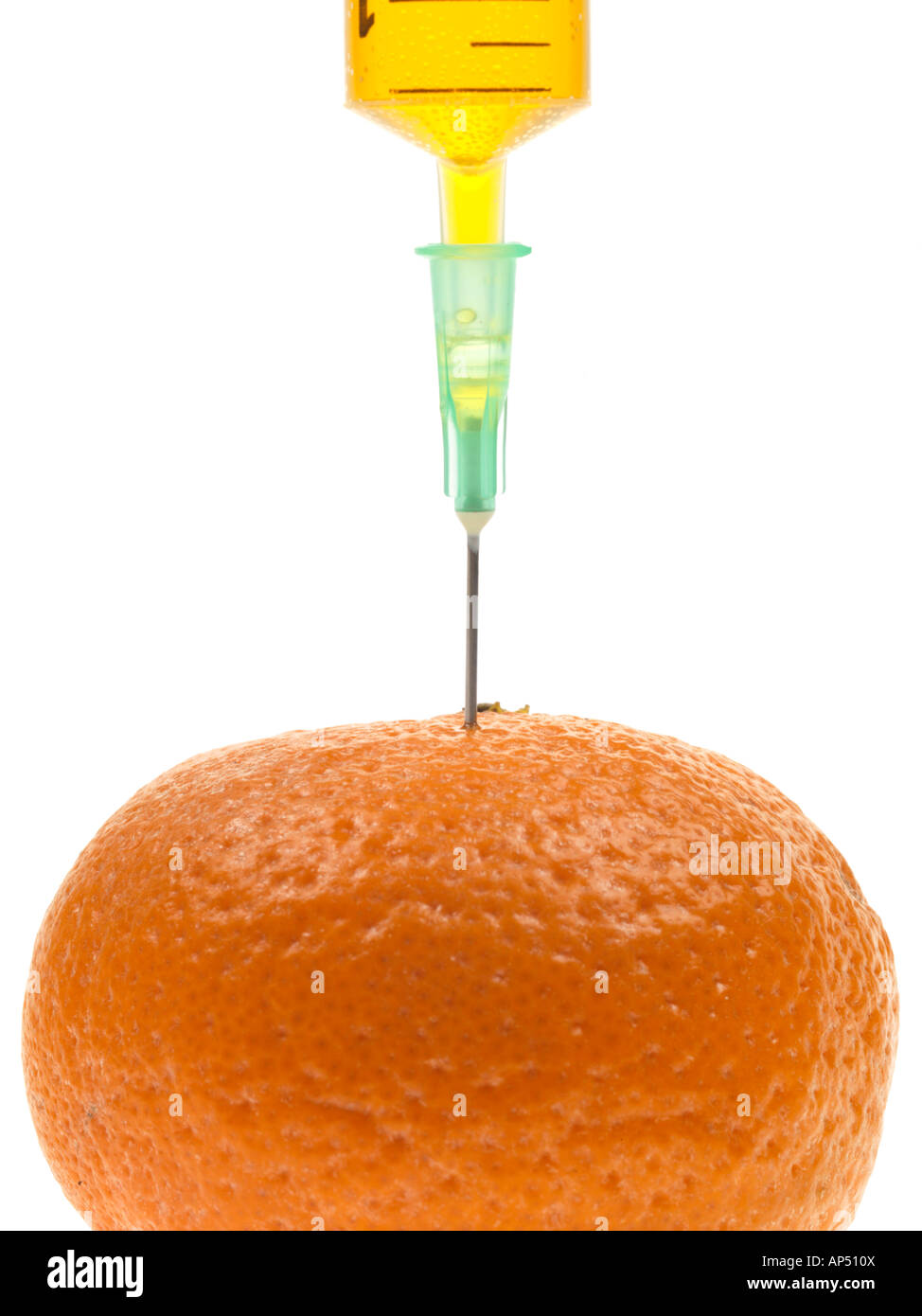 Injecting An Orange Stock Photo - Alamy