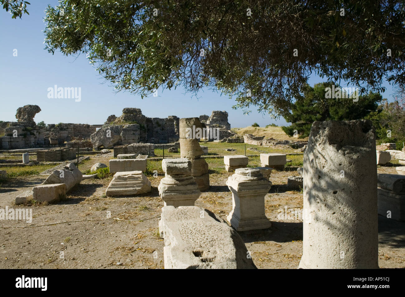 GREECE, Northeastern Aegean Islands, SAMOS, Pythagorio: Ruins of ...