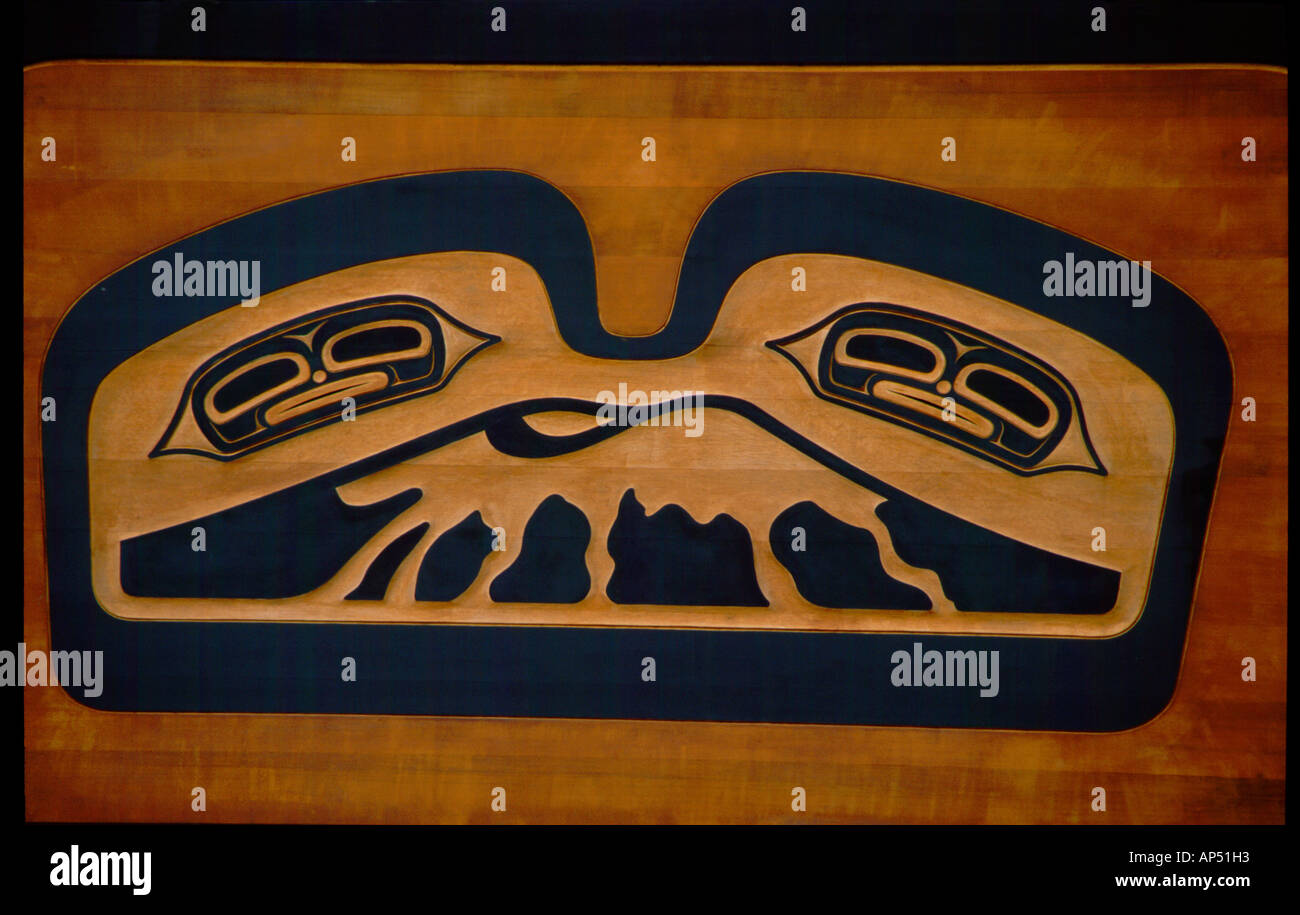 North America, United States, Alaska, Sitka. Sitka sign with landmark ...