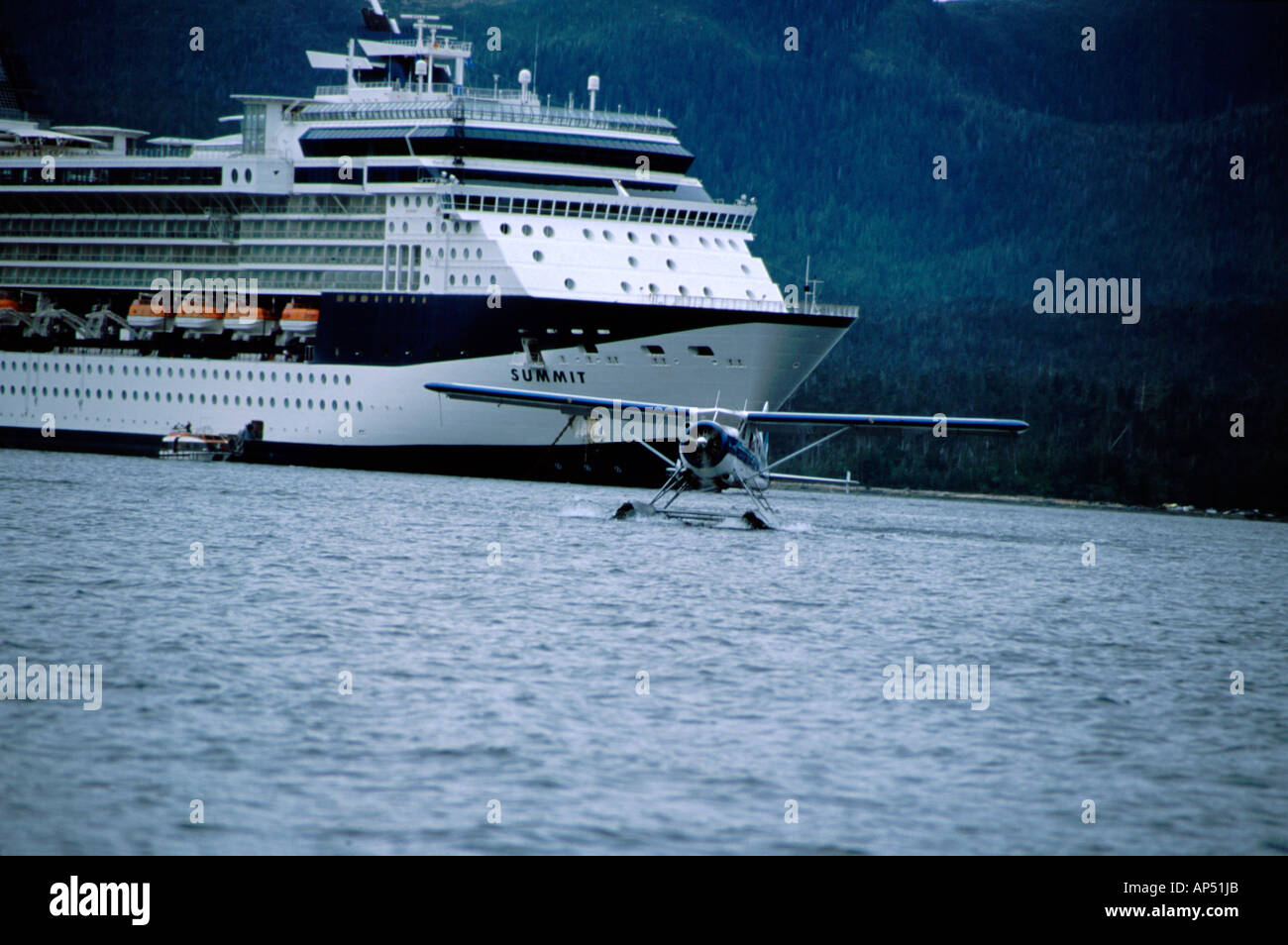 North America, United States, Alaska, Ketchikan. Flightseeing seaplane ...