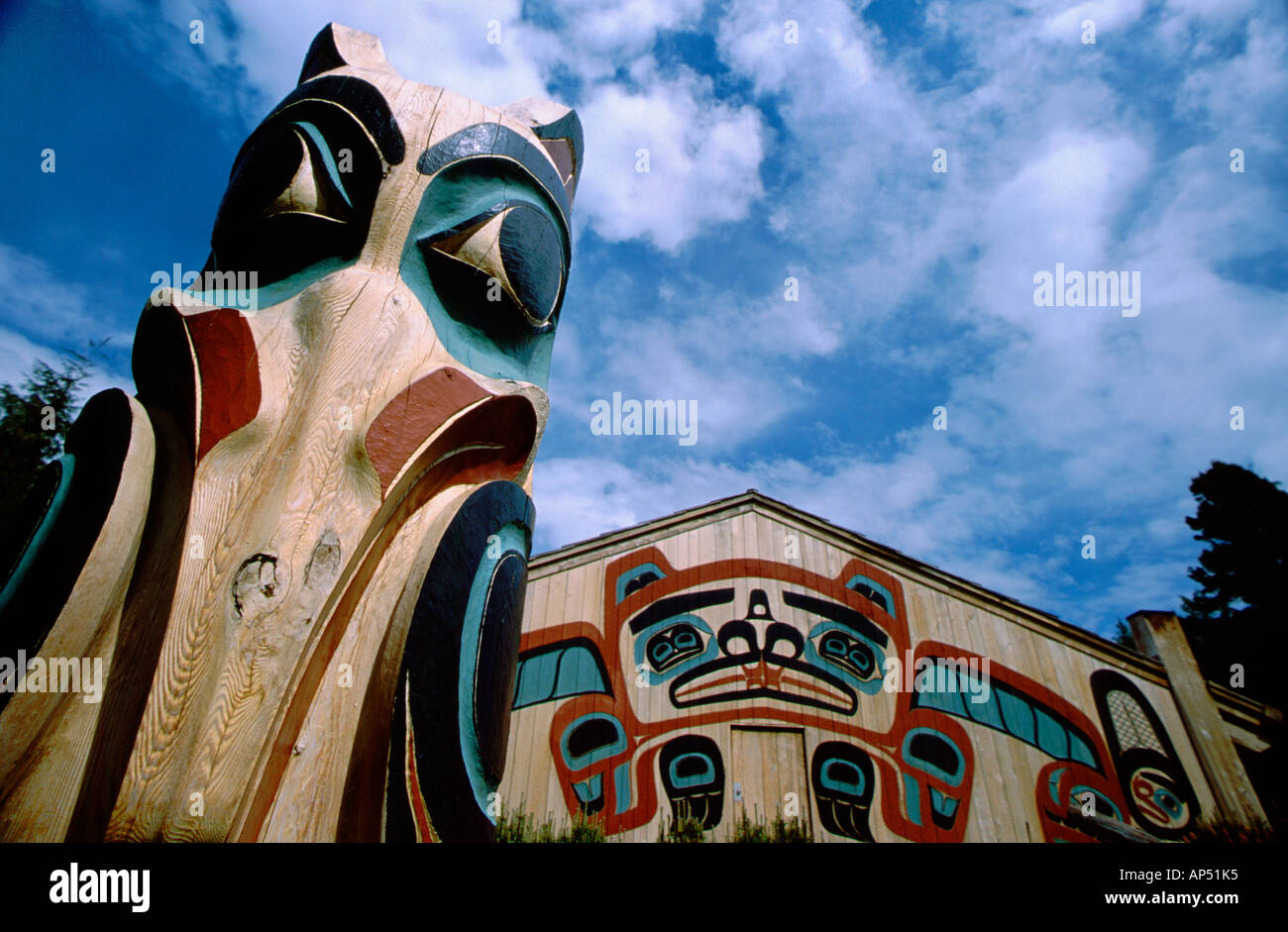 Saxman totem house hi-res stock photography and images - Alamy