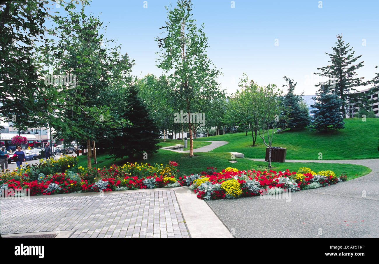 Town Square Municipal Park, Anchorage, Alaska Stock Photo - Alamy