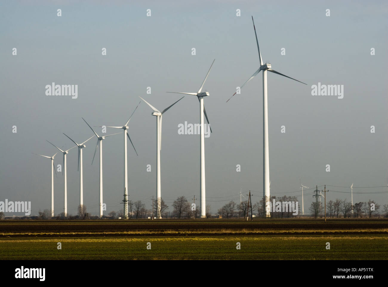 Wind turbines near Kittsee in austria Stock Photo - Alamy