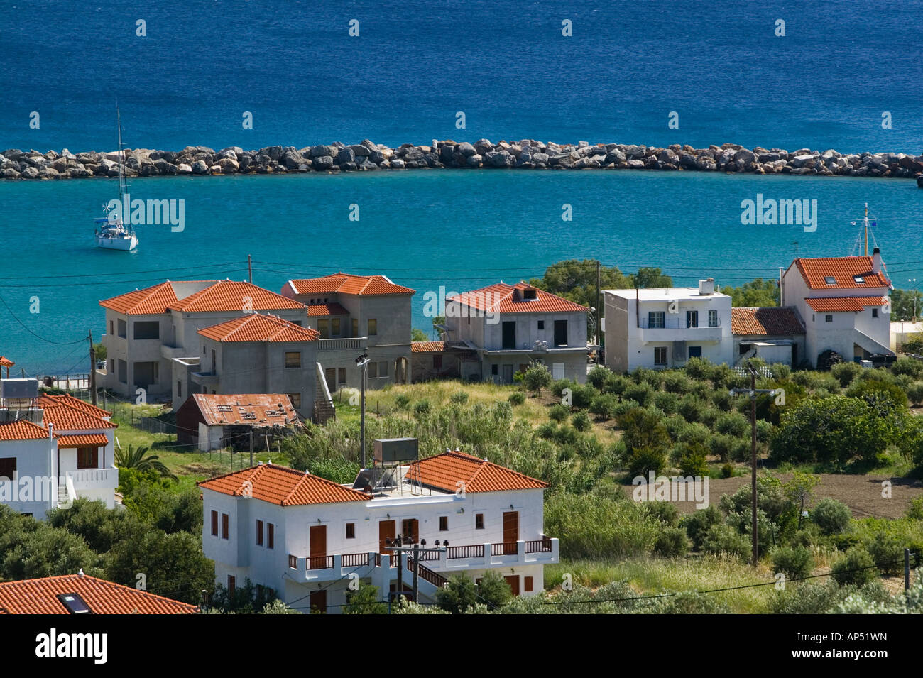 GREECE, Northeastern Aegean Islands, SAMOS, Ormos Marathokambou ...