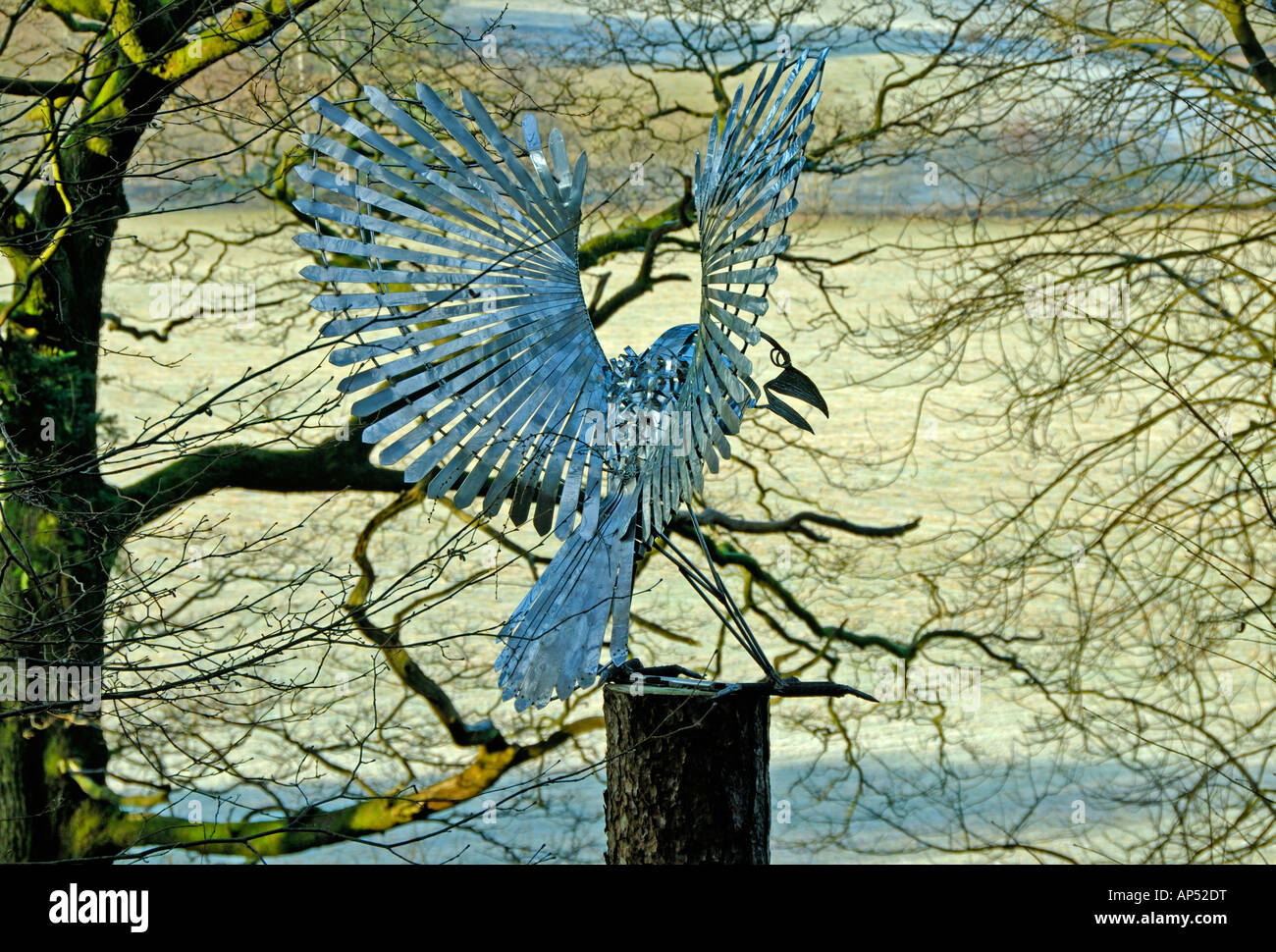 "Crow". Outdoor sculpture by Steve Blaylock, 2005. Grizedale Forest ...