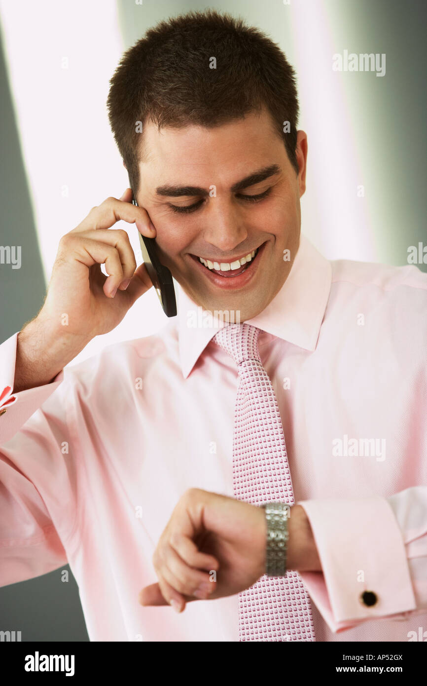 Arab man checking time hi-res stock photography and images - Alamy