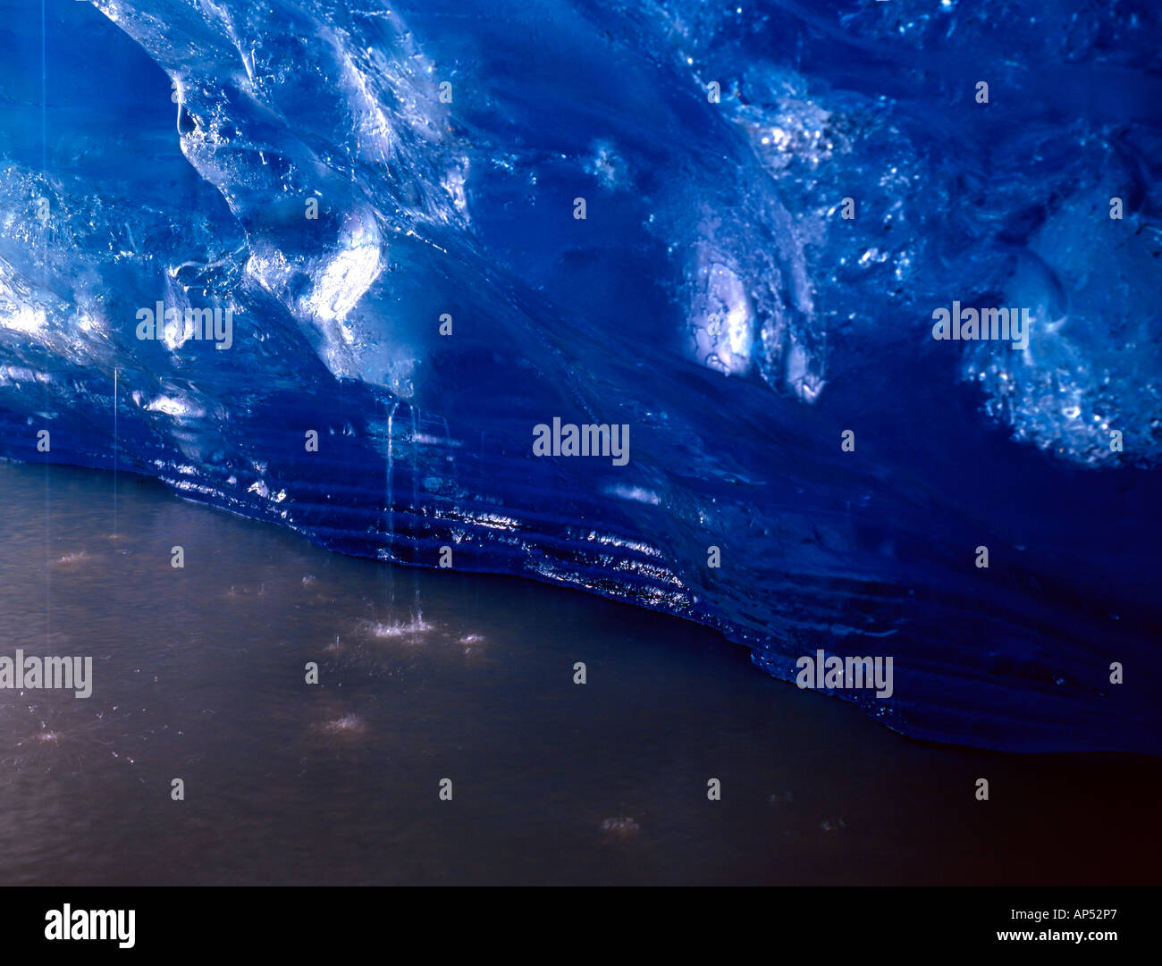 Alaska, near Yakutat, Russell Fjord Wilderness, Ancient blue ice Stock ...