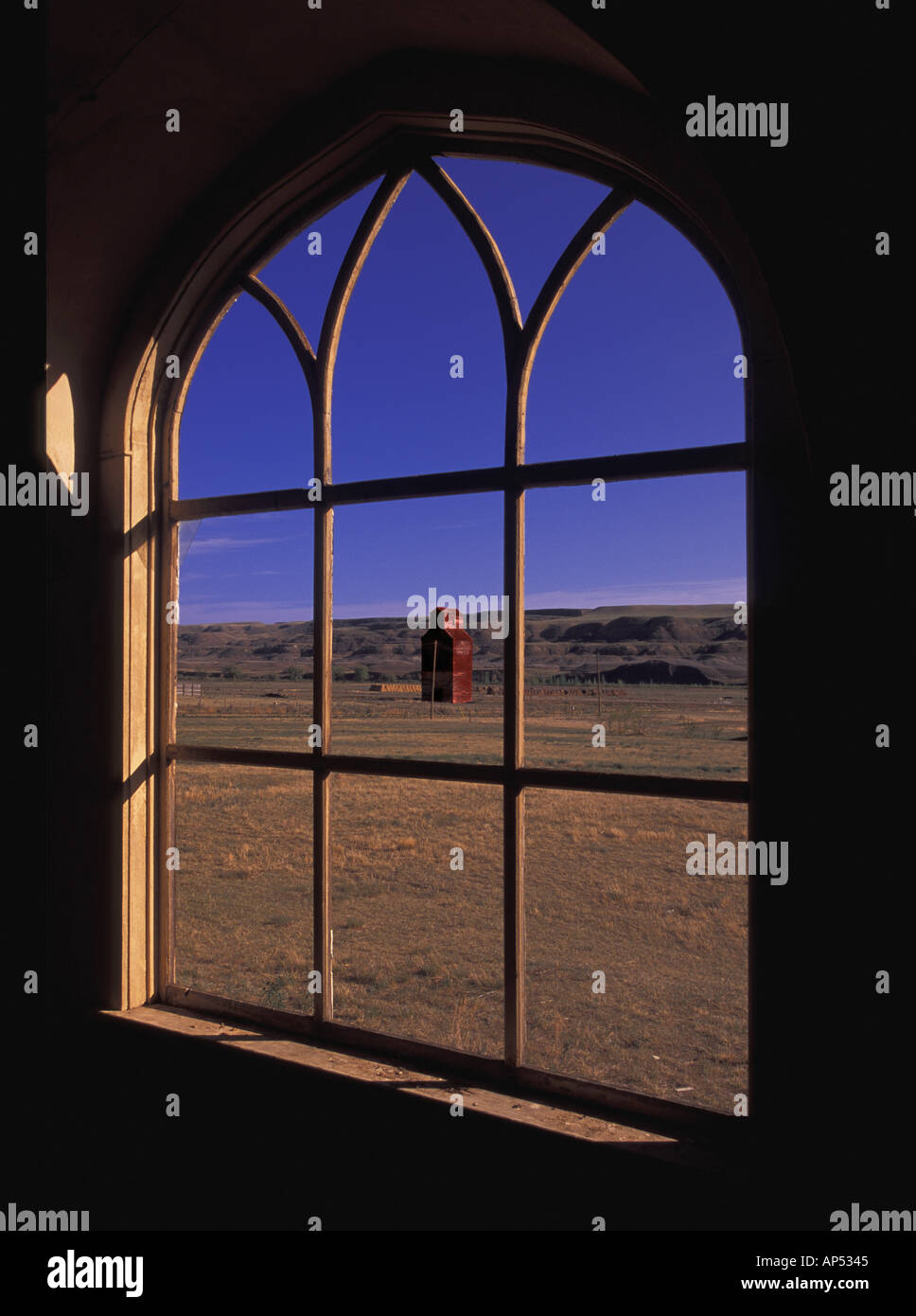 Window frame grain elevator Stock Photo - Alamy