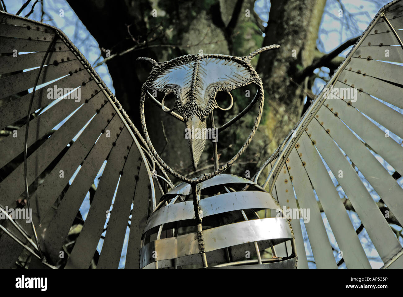Owl Sculpture Metal High Resolution Stock Photography and Images - Alamy