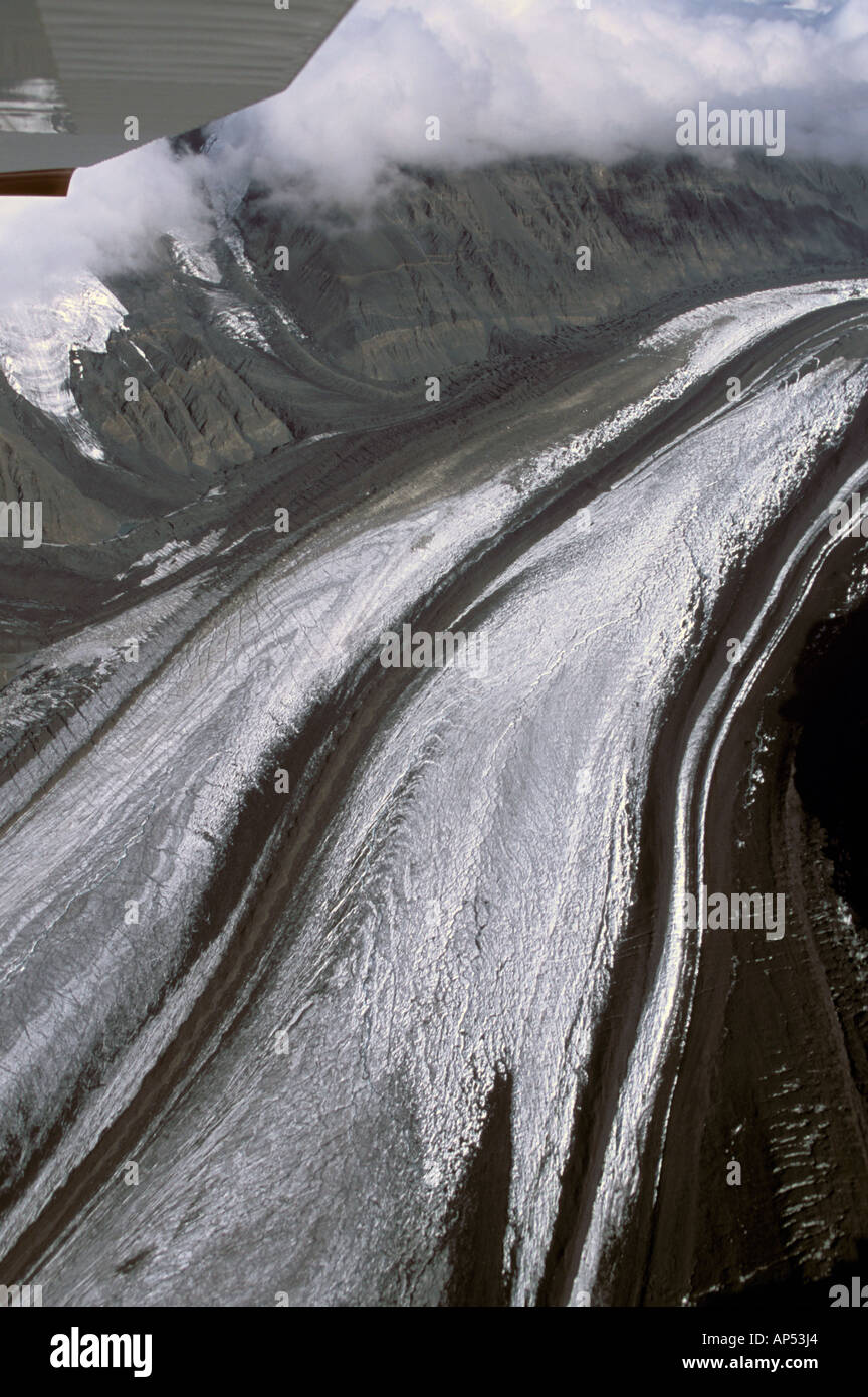North America, USA, Alaska, Denali National Park.Aerial view of the ...
