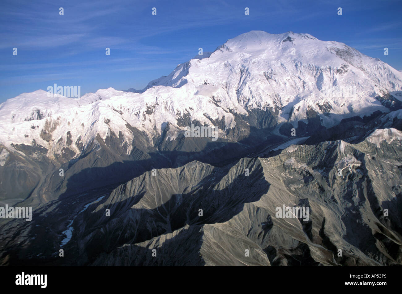 North America, USA, Alaska, Denali National Park. Aerial view of the ...