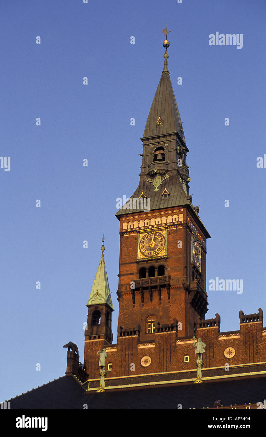 Denmark Copenhagen Radhuspladsen Town Hall Stock Photo - Alamy