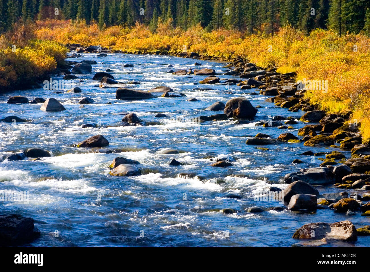 N.A., USA, Alaska. Susitna River along the Denali highway Stock Photo ...