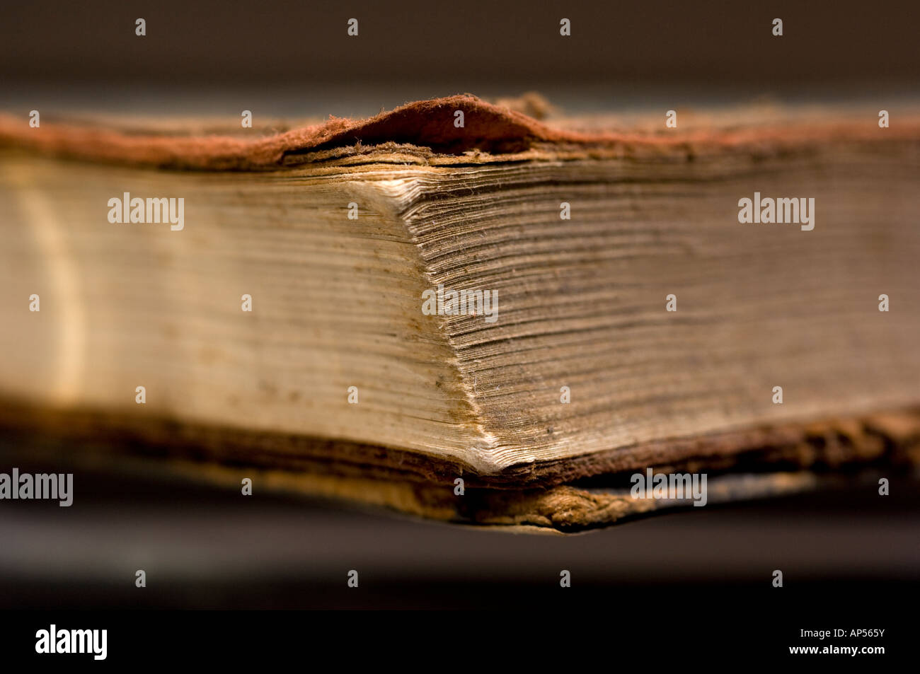 Frayed corner of antique book Stock Photo - Alamy