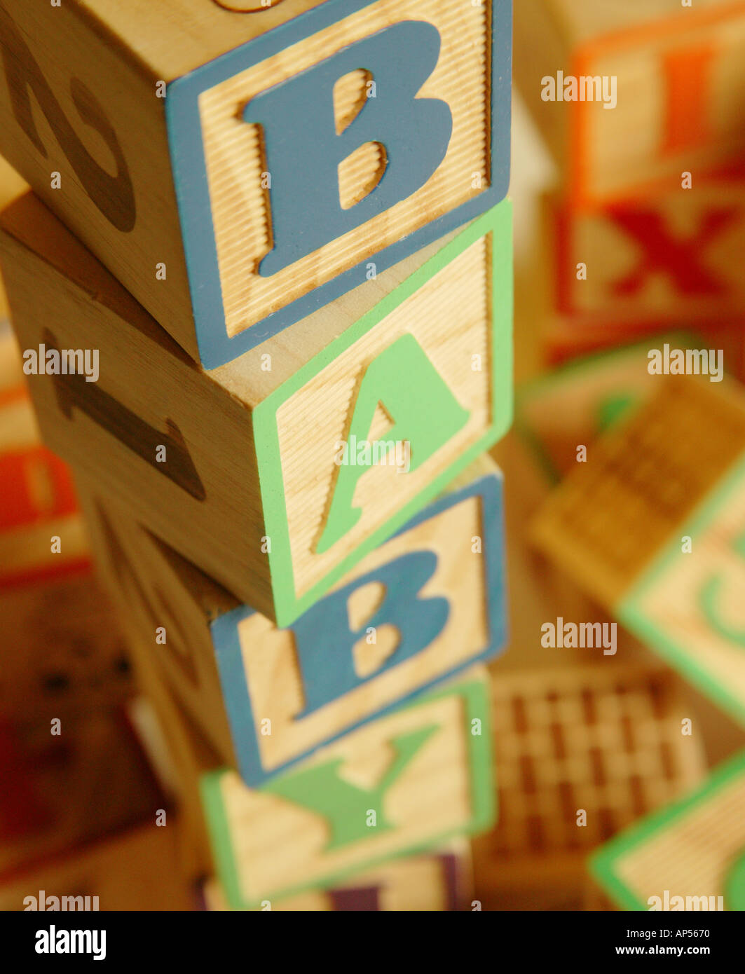 Wooden toy blocks Stock Photo - Alamy