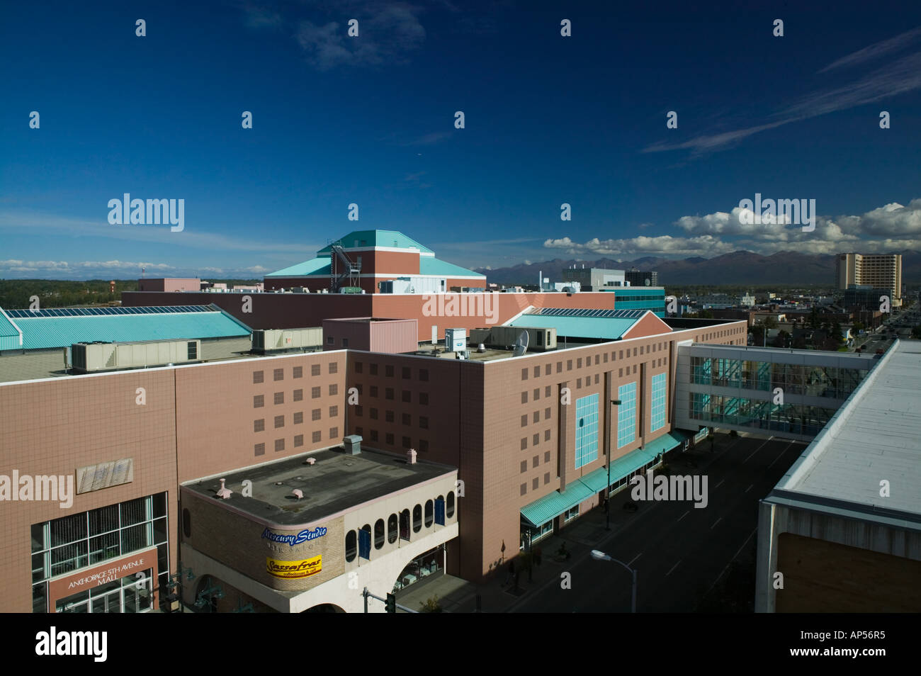 USA, Alaska, Anchorage: Downtown Anchorage, Fifth Avenue Mall Stock ...
